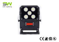 China 50W 5000 Lumen Portable LED Flood Light with 5W Red Warning Light Rechargeable for sale