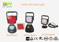 China Magnetic Handheld LED Work Light 1800 Lumen 8800 mAh Rechargeable with Red Lens IP65 Waterproof for sale