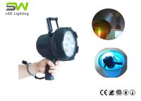 China 1500 Lumen IP66 15W Rechargeable Handheld LED Spotlight 900m Beam Distance for sale