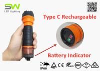 China IP66 5W LED Rechargeable Flashlight 400 Lumens 500m Beam SOS Mode for sale