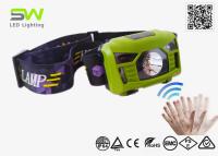China Cree LED 200 Lumens Rechargeable Motion Sensor Headlamp with IP64 Waterproof for Hiking and Outdoor Work for sale