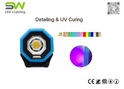 China 20W CRI 95 LED Car Detailing Light with 5W UV Curing Lamp, 2200 Lumen Rechargeable Work Light for sale