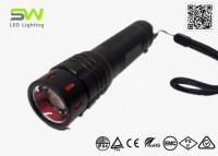 China 300 Lumens Zoomable Tactical LED Flashlight with 200m Beam Distance and IP64 Waterproof Rating for sale