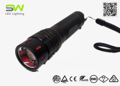China 300 Lumens Zoomable Tactical LED Flashlight with 200m Beam Distance and IP64 Waterproof Rating for sale