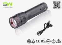 China Adjustable Focus USB Rechargeable Flashlight 350 Lumens 150m Beam with 18650 Battery and IP64 Waterproof for sale
