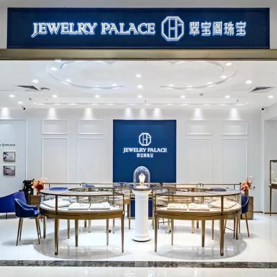 China Black Anti Tarnish Jewelry Showroom Glass Top Jewelry Glass Showcase for sale