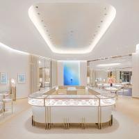 China Modern Recyclable Jewelry Show Room Simple Fashion Store Glass Display Cabinets for sale