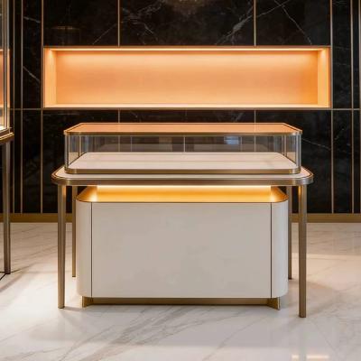 China Modern Jewelry Showcase Display Boutique Commercial Jewelry Display Cases for sale