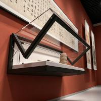 China Wall Mount Museum Display Cabinet Wall Hanging Artifact Glass Showcas for sale