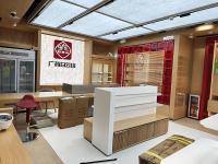 China Custom Pharmacy Full Store Fixture Wooden Medicine Display Cabinet With LED Light for sale