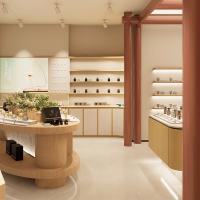 China Full Set Perfume Display Cabinet Custom Oriental Fragrance Shop Fixtures for sale