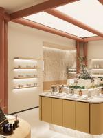 China Full Set Perfume Display Cabinet Custom Oriental Fragrance Shop Fixtures for sale