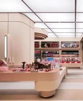 China Complete Cosmetic Shop Furniture LED Backlit Cosmetic Display Cabinet Skincare Showcase for sale