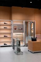 China Full Set Shoe Store Display Fixtures Industrial Wood Shoe Display Rack for sale