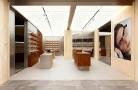 China Walnut Optical Eyeglass Shop Display Cabinet Full Optical Store Fixture Set for sale