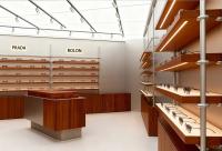 China Walnut Optical Eyeglass Shop Display Cabinet Full Optical Store Fixture Set for sale