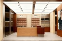 China Walnut Optical Eyeglass Shop Display Cabinet Full Optical Store Fixture Set for sale