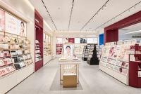 China Custom Complete Cosmetic Store Fixture With Brand Light Box Skincare & Makeup Display Cabinet for sale