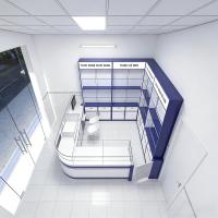 China Custom Pharmacy Display Cabinet and Medical Store Wall Shelving for Professional Drugstore Retail Interior Design for sale