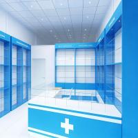 China Pharmacy Retail Wooden Display Shelving and Glass Medicine Cabinets for Drugstore Store Fixtures and Layout Design for sale