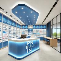 China Custom Medical Retail Wall Shelving and Pharmacy Showcase Cabinets for Drugstore Interior Furniture Design for sale