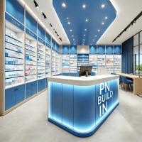 China Custom Medical Retail Wall Shelving and Pharmacy Showcase Cabinets for Drugstore Interior Furniture Design for sale