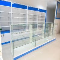 China Pharmacy Retail Display Rack and Medical Wall Cabinet Solutions for Modern Drugstore Store Interior Design for sale