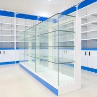 China Pharmacy Retail Display Rack and Medical Wall Cabinet Solutions for Modern Drugstore Store Interior Design for sale