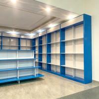 China Durable Wood Pharmacy Shelving and Glass Medical Display Cabinets for Retail Drugstore Furniture Layout for sale
