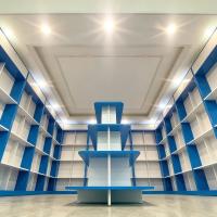 China Durable Wood Pharmacy Shelving and Glass Medical Display Cabinets for Retail Drugstore Furniture Layout for sale