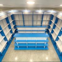 China Durable Wood Pharmacy Shelving and Glass Medical Display Cabinets for Retail Drugstore Furniture Layout for sale