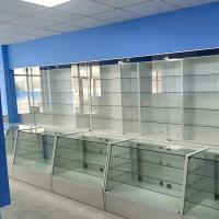 China Medical Shop Display Fixtures and Pharmacy Wall Shelving for Retail Drugstore Wooden Store Furniture for sale