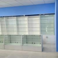China Medical Shop Display Fixtures and Pharmacy Wall Shelving for Retail Drugstore Wooden Store Furniture for sale