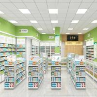 China Retail Pharmacy Wall Cabinet and Medical Display Furniture Solutions for Modern Drugstore Store Layout for sale