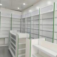 China Wooden Pharmacy Wall Shelves and Custom Medical Display Cabinets for Retail Drugstore Store Decoration for sale