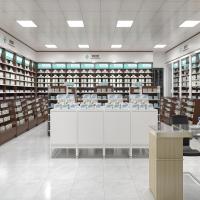 China Retail Drugstore Display Shelving and Pharmacy Counter Cabinets for Medical Store Furniture Solutions for sale