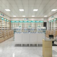 China Pharmacy Store Display Furniture and Custom Medical Wall Cabinets for Retail Drugshop Interior Layout for sale