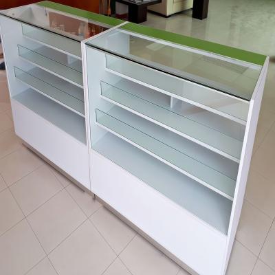 China Wooden Pharmacy Display Furniture and Medical Wall Cabinets for Retail Drugstore Store Interior for sale