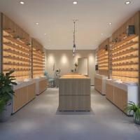 China Custom Optical Glass Showcase with LED Lighting Eco-Friendly & Heavy Duty for Eyewear Retail Store for sale