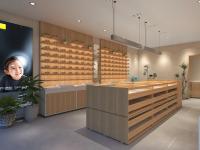 China Custom Optical Glass Showcase with LED Lighting Eco-Friendly & Heavy Duty for Eyewear Retail Store for sale