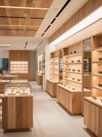 China Premium Custom Optical Shop Wooden Glasses Display Showcase Eyewear Retail Display Furniture for Glasses Store with OEM Factory for sale