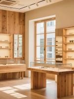 China Premium Custom Optical Shop Wooden Glasses Display Showcase Eyewear Retail Display Furniture for Glasses Store with OEM Factory for sale