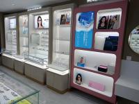 China Optical Shop Sunglasses Display Cabinet LED Lit Eco-Friendly Heavy Duty Glass Shelf Retail Fixture Factory BaiXing Brand Direct for sale