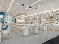 China Eyeglasses Display Stand with LED Lighting Eco-Friendly & Heavy Duty Solid Back for Optical Retail Store Furniture Custom Design for sale