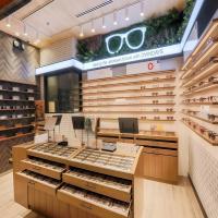 China Optical Shop Sunglasses Display Furniture Commercial Retail Fixture Solution LED Strip Lights Heavy Duty Eco-Friendly Solid Back for sale