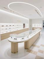 China Modern Custom Eyewear Store Display Cabinet Wooden Glasses Display Showcase for Optical Shop Retail Interior with OEM ODM for sale