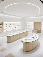 China Modern Custom Eyewear Store Display Cabinet Wooden Glasses Display Showcase for Optical Shop Retail Interior with OEM ODM for sale