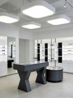 China Modern Custom Wooden Optical Shop Display Cabinet Eyewear Glasses Retail Display Showcase with OEM ODM Service for sale