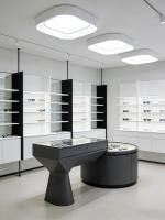 China Modern Custom Wooden Optical Shop Display Cabinet Eyewear Glasses Retail Display Showcase with OEM ODM Service for sale