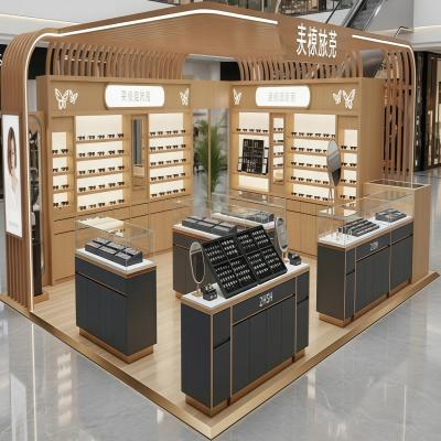 China Optical Shop Display Furniture Custom Eyewear Showcase Interior Design Solution for sale